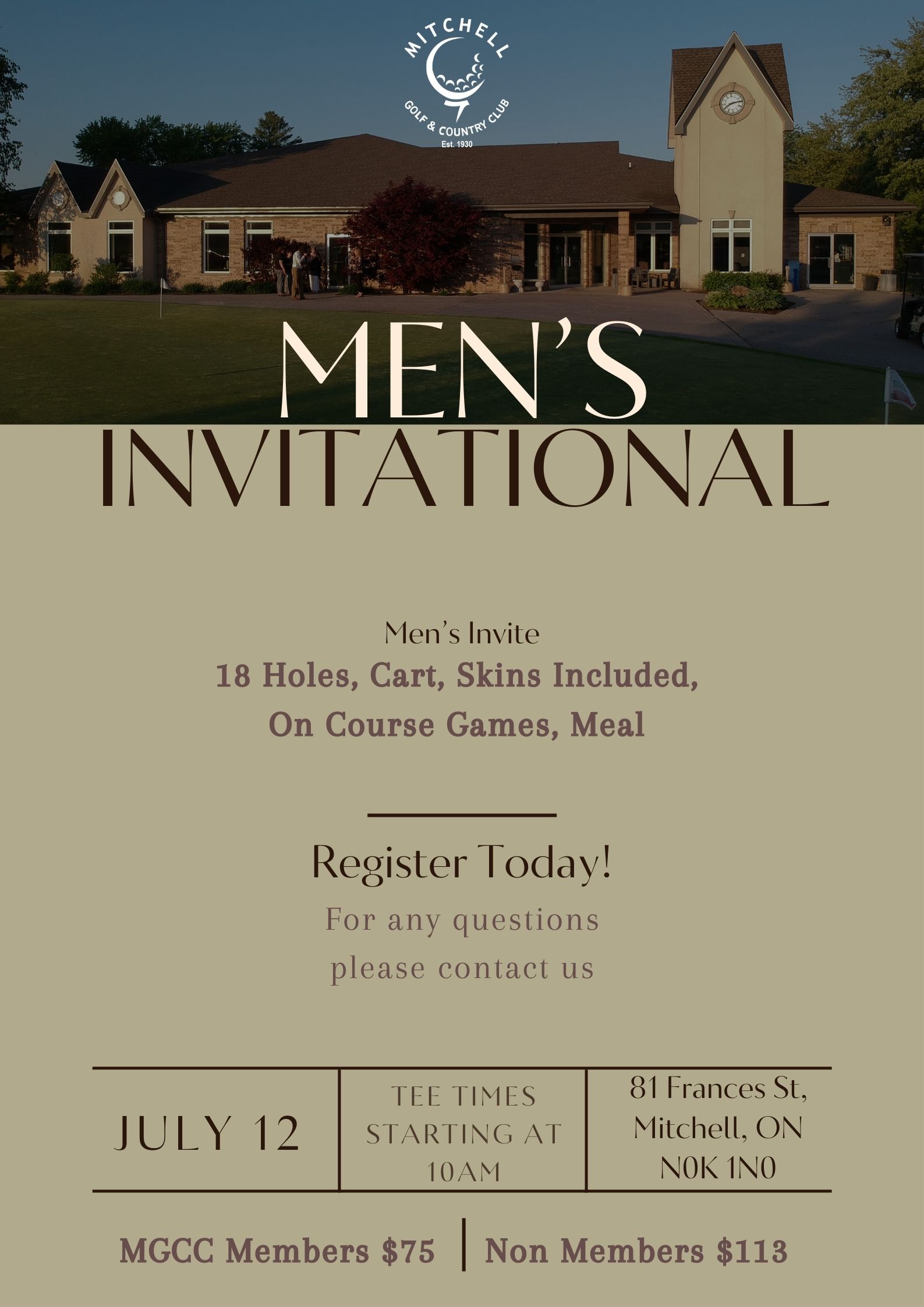Club Tournaments - Mitchell Golf & Country Club